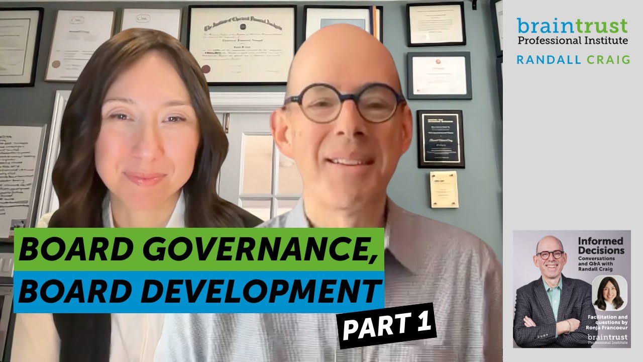 Board Governance, Board Development Part 1