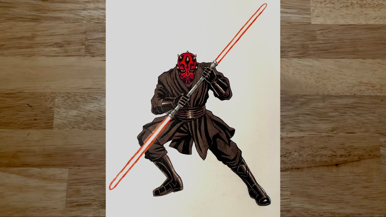 How to draw Darth Maul ( full body )