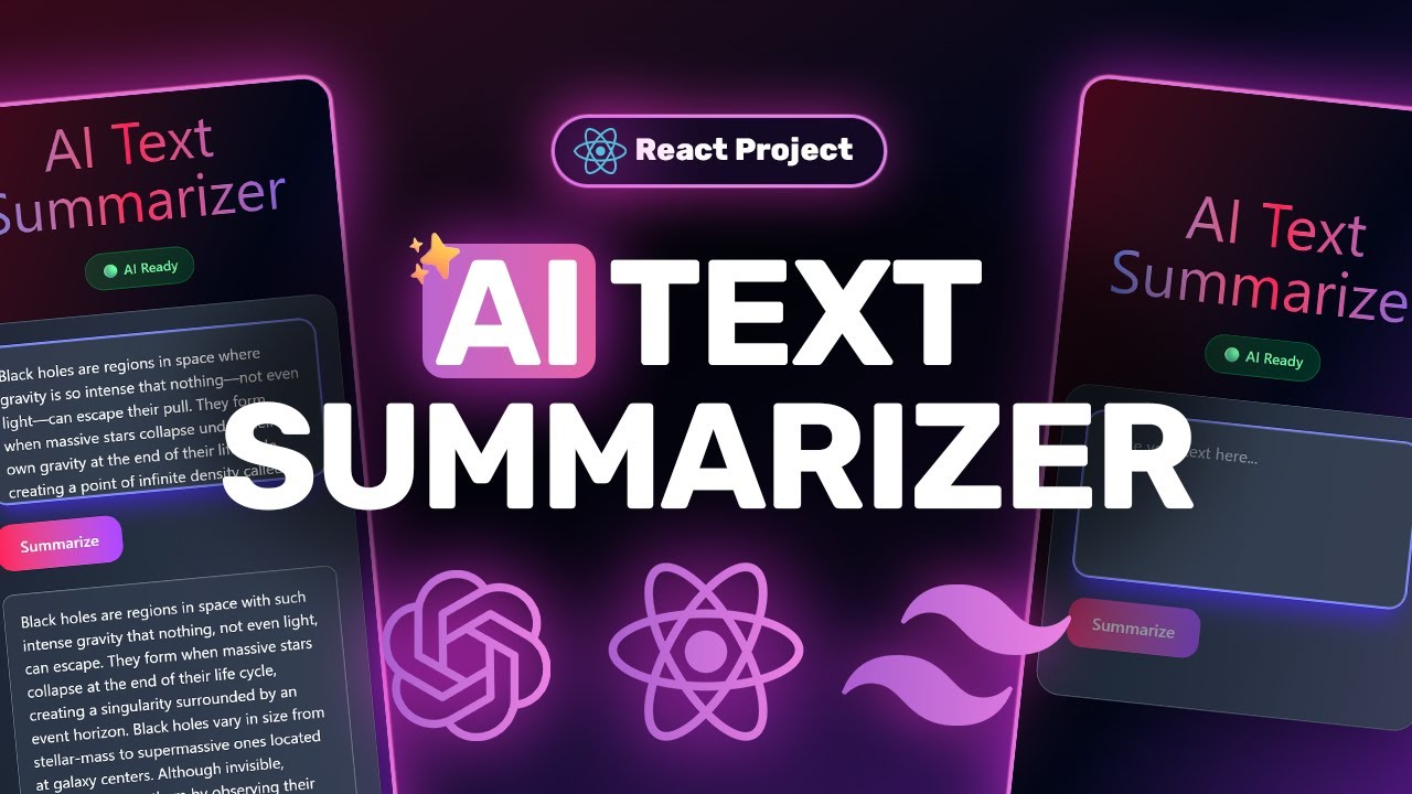 Create an AI Text Summarizer with React, Tailwind and Puter.js | Full Tutorial