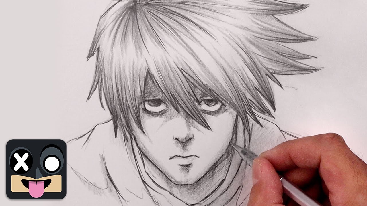 How To Draw L | Deathnote Step by Step Sketch Tutorial