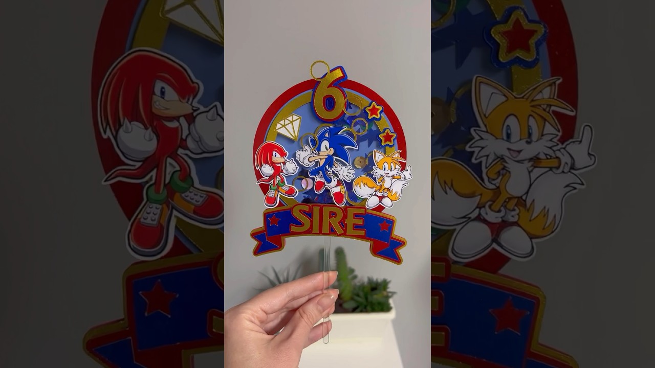 Sonic Birthday Cake Topper DIY
