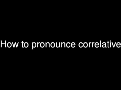 How to pronounce correlative