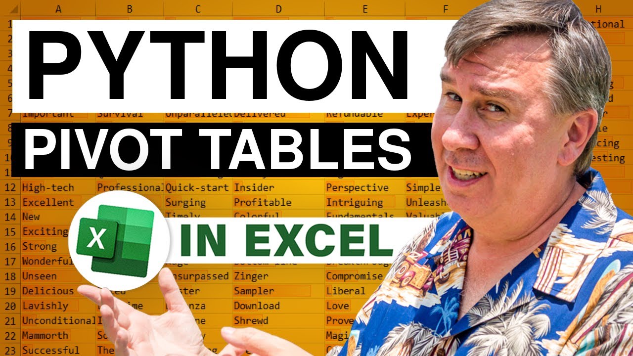 Excel Python Pivot Tables In Excel -Episode 2616