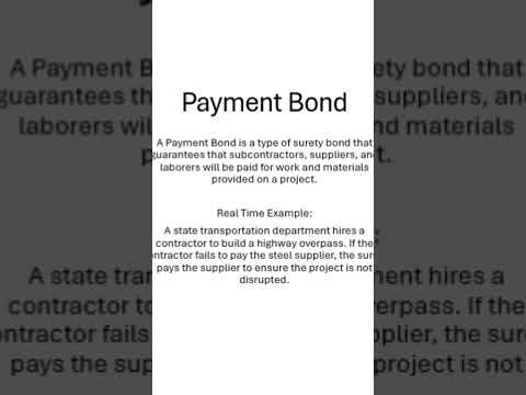 Definition of Payment Bond