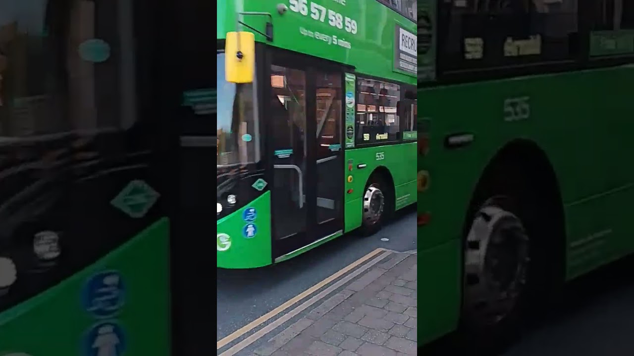 lime green buses in Nottingham #nottinghamcitytransport #buses #lime #green #buses #scania #biogas
