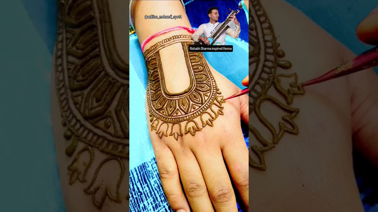 Rishabh Sharma inspired Henna✨💖#mehndi#shorts#short#shortvideo#youtubeshorts#viralvideo#trending#yt