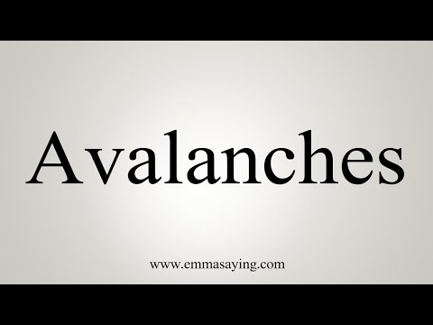 How To Say Avalanches