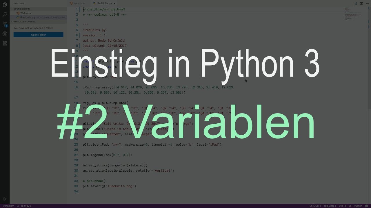Python3-Einstieg #2 - Variablen