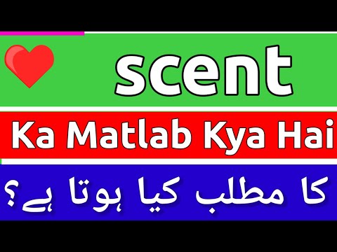 Scent Meaning In Urdu | Scent Ka Matlab Kya Hota Hai | Scent Ka Matlab | Scent Ka Meaning Kya Hai