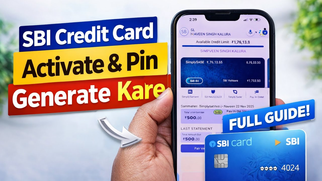 SBI Credit Card Activate & Pin Generate Kaise Kare ? | How to Activate SBI Credit Card