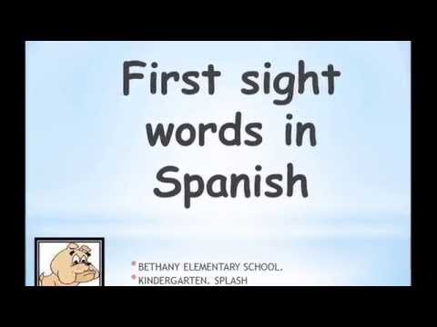 "Sight Spanish words" 1. Splash. Bethany School.