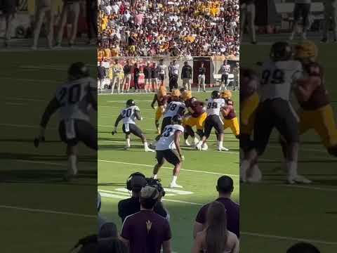 ASU Sun Devils vs CU Boulder Buffaloes first drive of the game in Tempe, Arizona. Touchdown results
