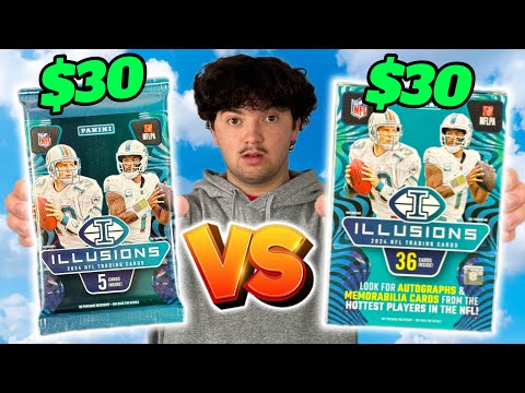 1 Hobby Pack vs. 1 Blaster Box (2024 Illusions Football)