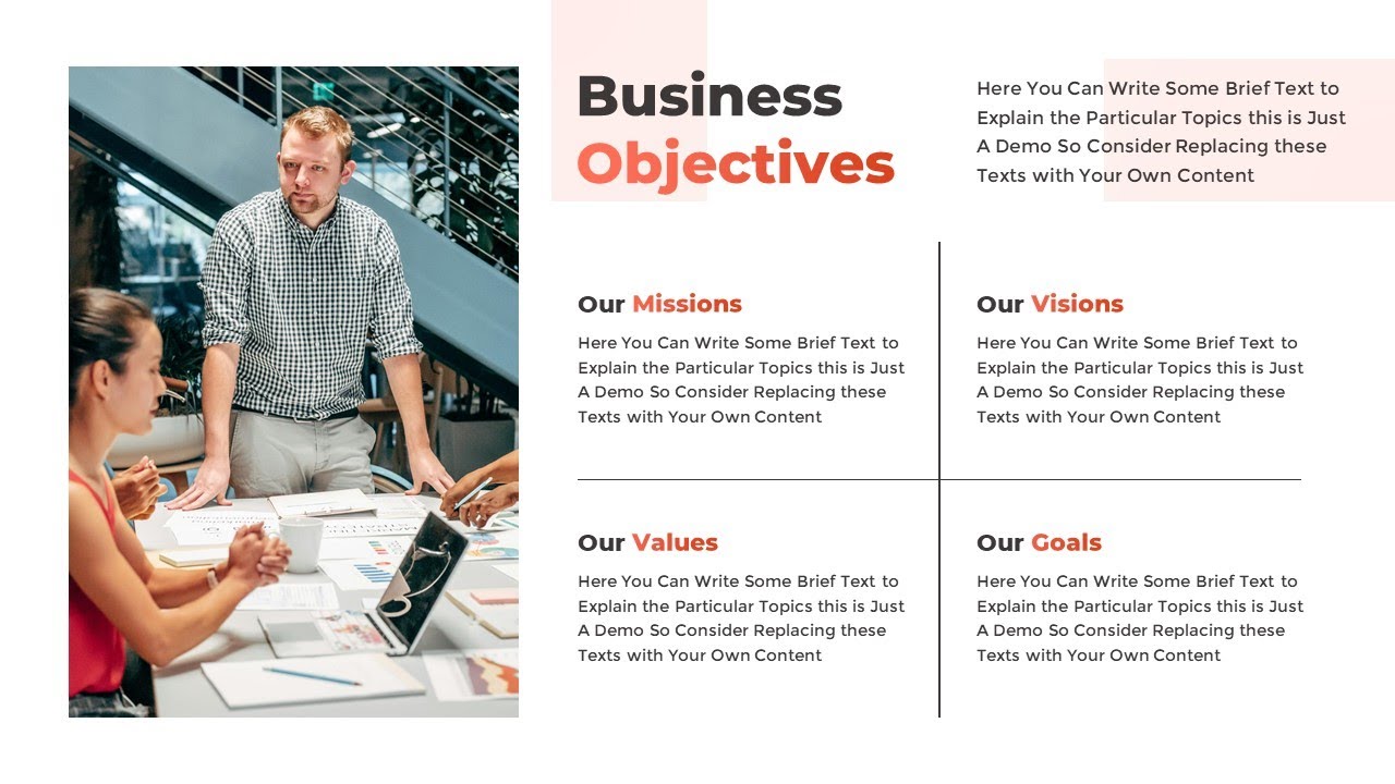 PowerPoint Vision Board Template for Presentation