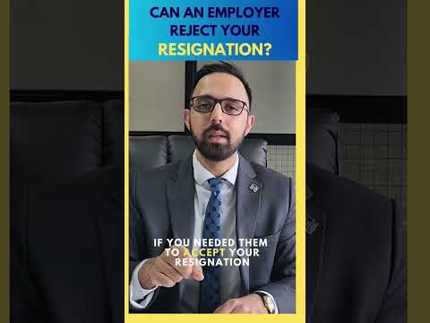 Can My Employer Reject My Resignation? #resigning #employmentlaw