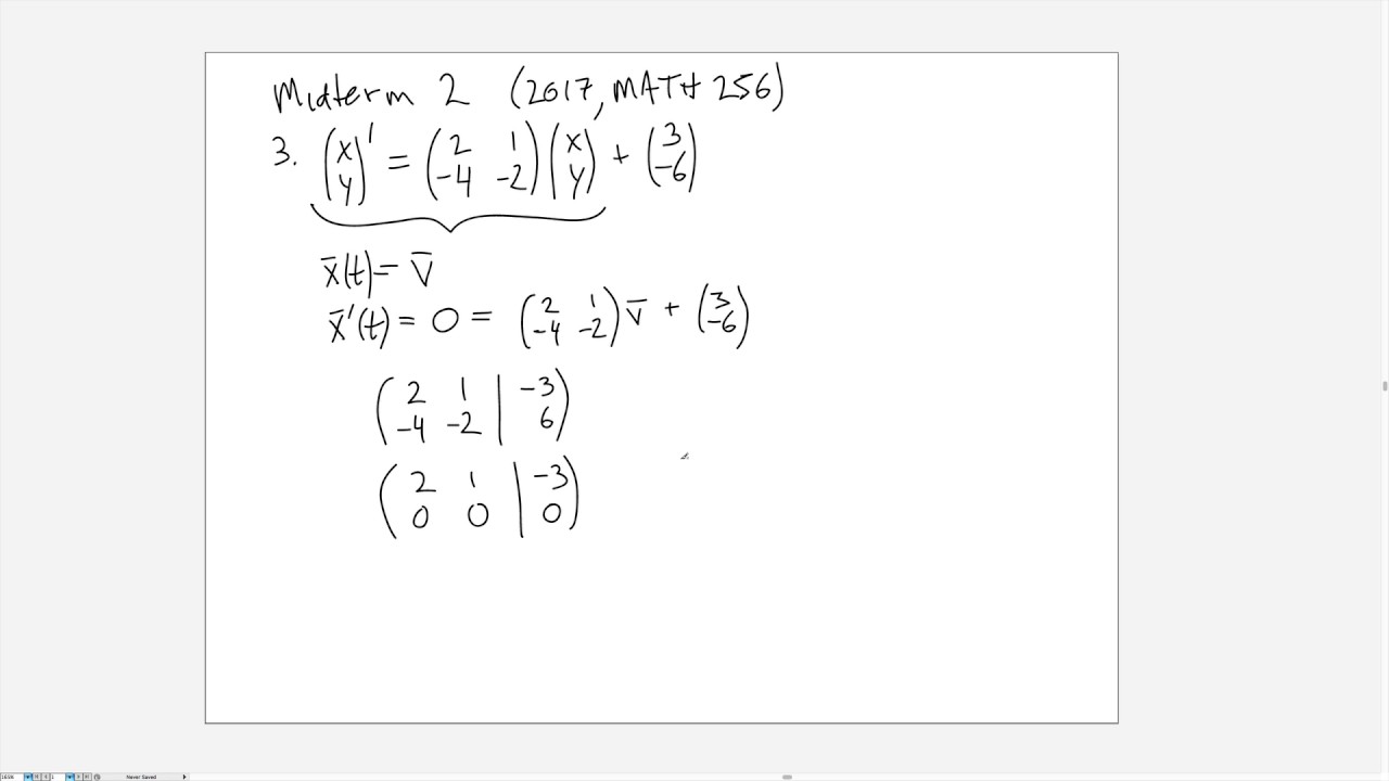 MATH 256 Midterm 2 solutions Problem 3 (March 14, 2017)
