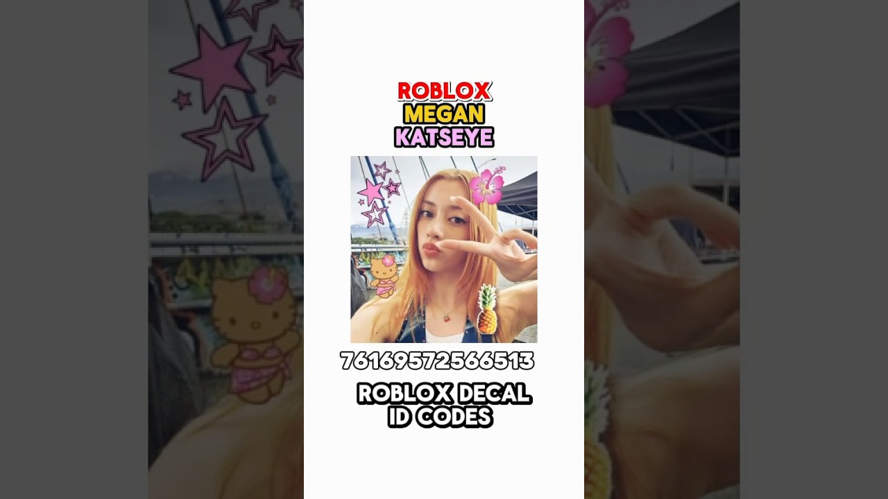 Roblox Megan Katseye decal id codes 4 u🌟#kpop #katseye #roblox #robloxcodes #royalehigh #bloxburg
