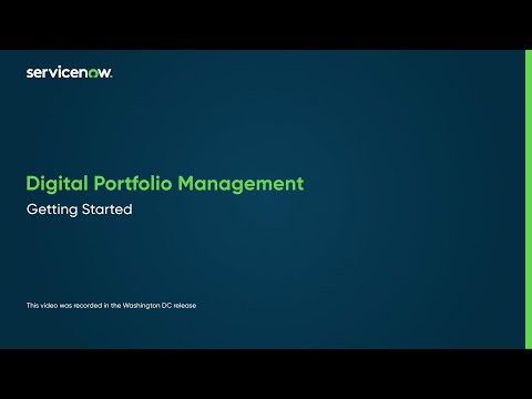 Digital Portfolio Management | Getting started