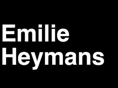 How to Pronounce Emilie Heymans Canada Bronze Medal Synchronized 3M Diving London 2012 Olympics