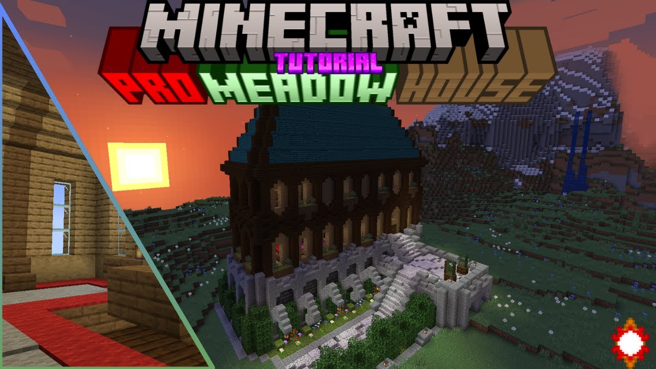 Minecraft How to Build an Advanced Meadow Starter House -Tutorial ...