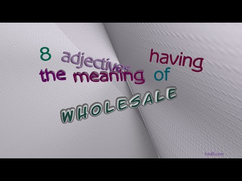 wholesale - 9 adjectives meaning wholesale (sentence examples)