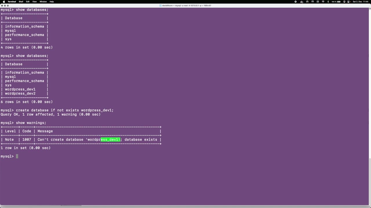 MySQL Tutorial  - Create Database Command -  Using PHPMyAdmin VSCODE & Mysql-Client