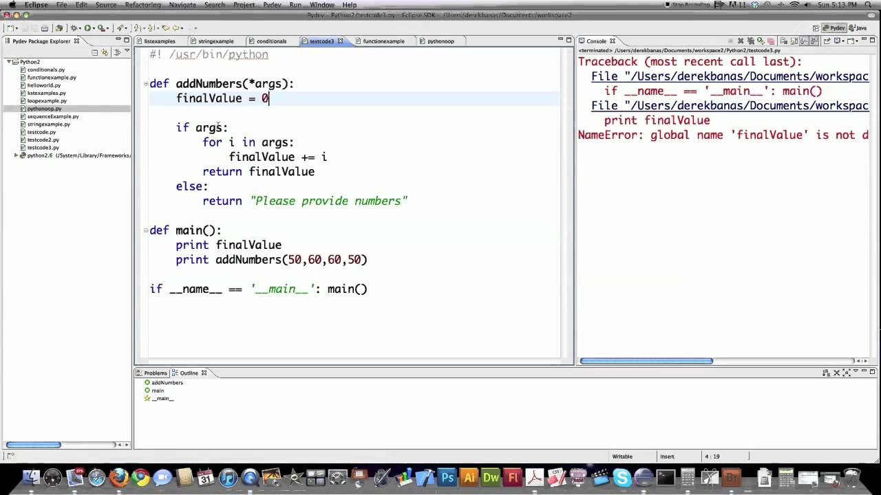 Python 2.7 Tutorial Pt 6