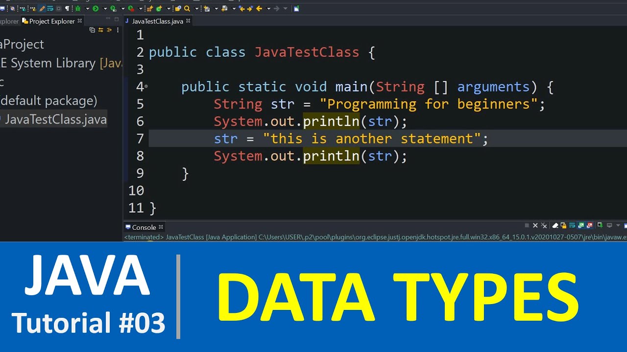 Java Tutorial #3 - Java Variables & Data Types in Java Program