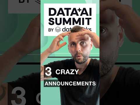 3 CRAZY Announcements from Databricks AI Summit 🤯 Apache Spark Updates 🔥