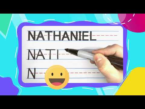 How To Write NATHANIEL | Write With Me! -- FOR KIDS