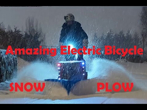 Man Turns Bespoke Electric Cargo Bike Into Very Practical Snow Plow ...
