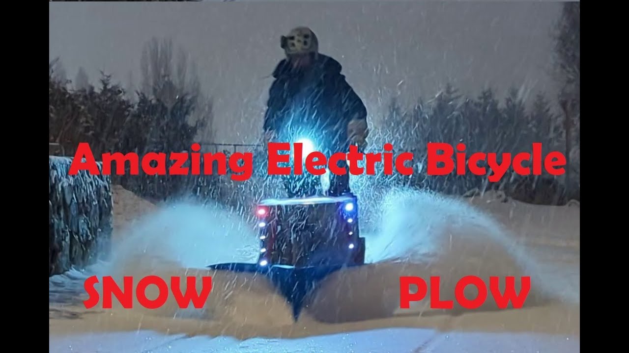 Man Turns Bespoke Electric Cargo Bike Into Very Practical Snow Plow ...