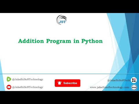 Addition Program in Python Programming