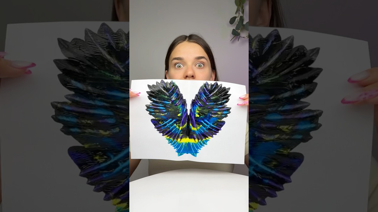 Butterfly Painting Hack!🦋Rate it out of 10! #hacks #painting #tutorial