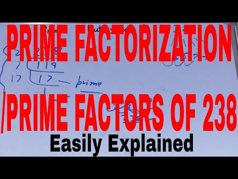 Prime factorization of 238|Prime factors of 238|Write prime factorization of 238|238 prime factors