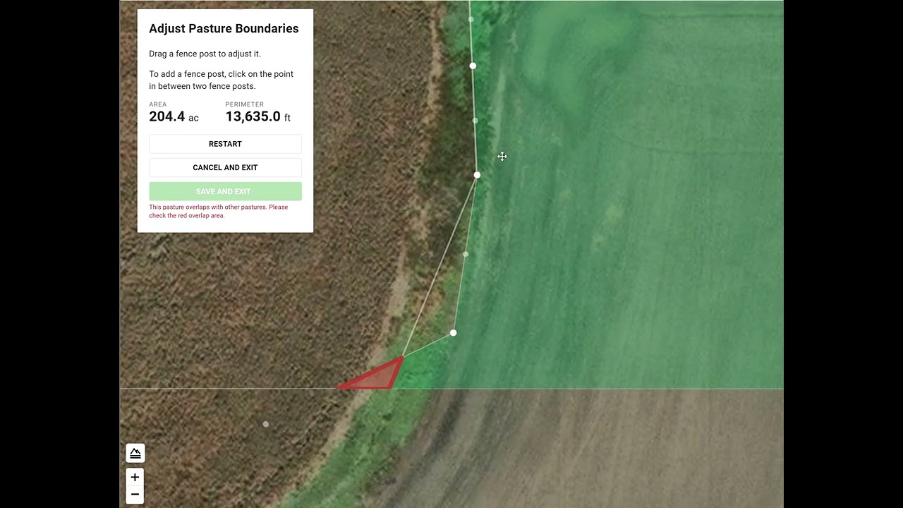 4. PastureMap Adjusting a Boundary