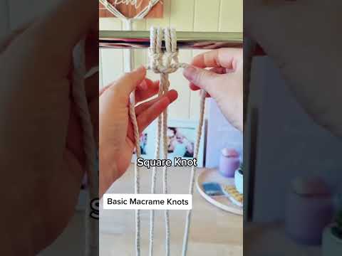 How to tie a Larks Head Knot and a Square Knot - Learn the macrame basics with Teach Me Macrame.