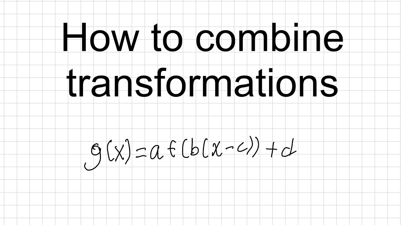 How To Graph Combined Transformations Math 30-1