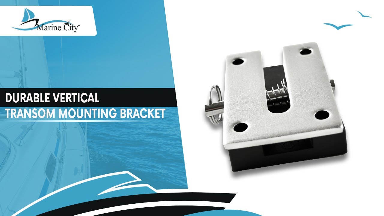 Marine City Quick Release Sturdy Durable Vertical Transom Mounting Bracket for Ladder MC83158010