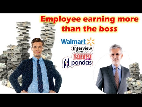 Walmart - Employees with Salary Greater than Boss - Interview Question SOLVED with Python Pandas