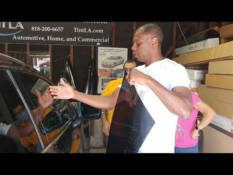 How to tint a front side window English and Spanish