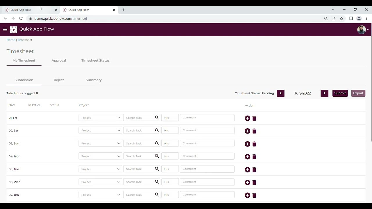 How to fill up the timesheet directly from planner