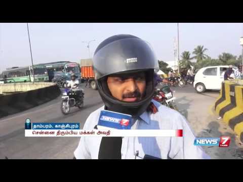 Heavy traffic congestion from Tambaram to Guduvancherry | News7 Tamil
