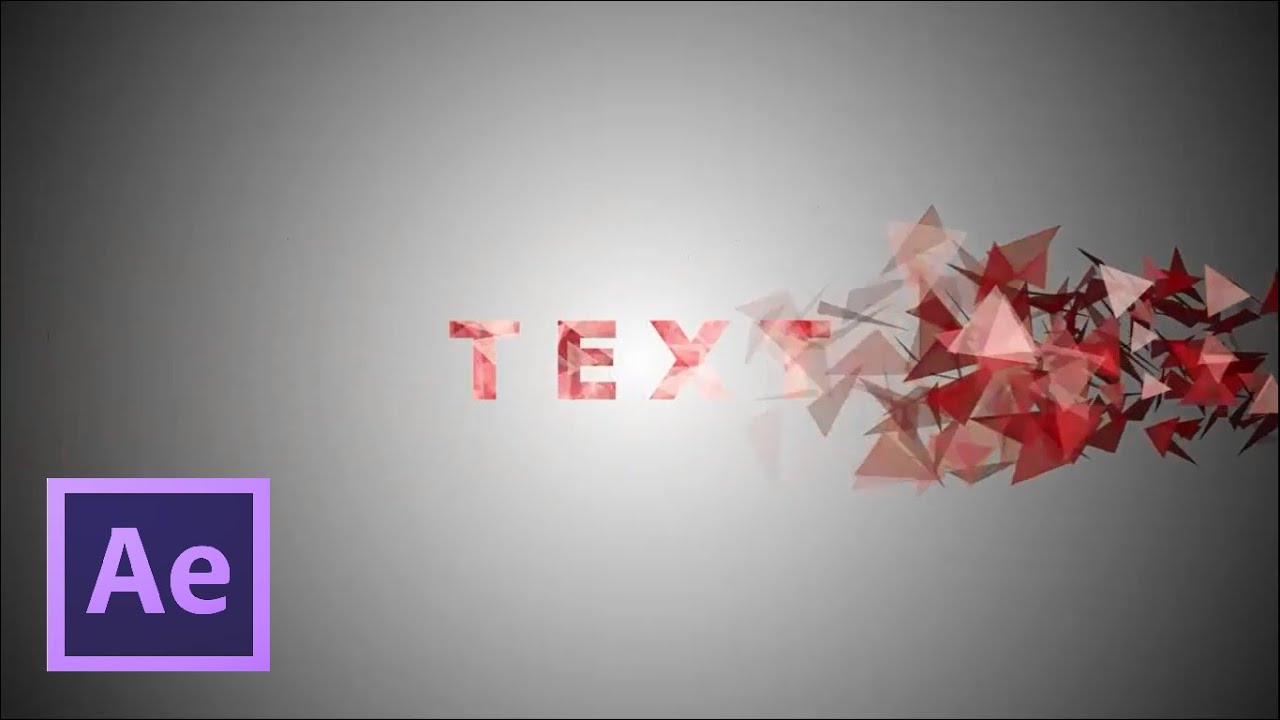 After effects Tutorial and free Projects : Particles Text Effects