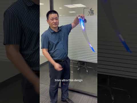Hottest flexible LED transparent film screen in 2023 #flexibledisplay #ledtransparentscreen