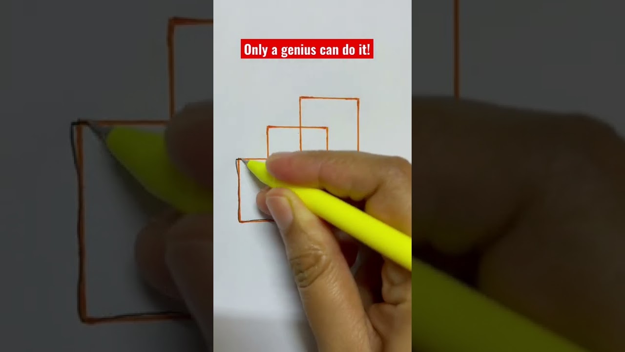 Only a genius can draw it in 1 Single stroke! #math #youtube #mathtrick #shorts #genius #challenge