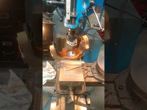 Boring 05 Super Duty inner Cs to fit a Sterling axle. Rear Steer build