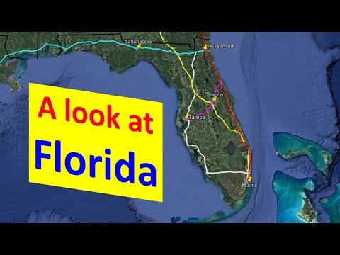 Map of Florida and cities in Florida