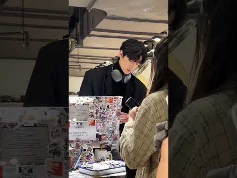 cute Korean boy at shop