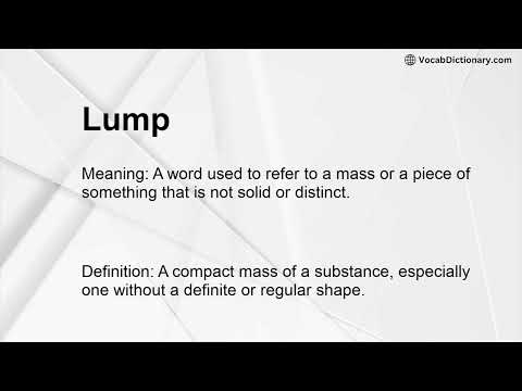 Lump Meaning